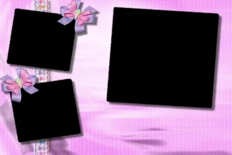 4840 pink cloth ribbon picture frame | Stock Video | Pond5