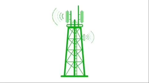 4G 5G Cell Tower Emitting Radio Waves An... | Stock Video | Pond5