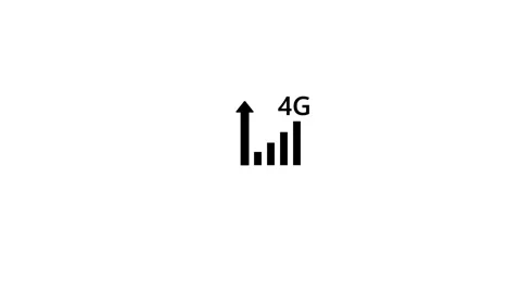 4G mobile signal animation isolated on b... | Stock Video | Pond5