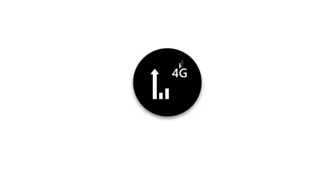 4G mobile signal animation isolated on b... | Stock Video | Pond5