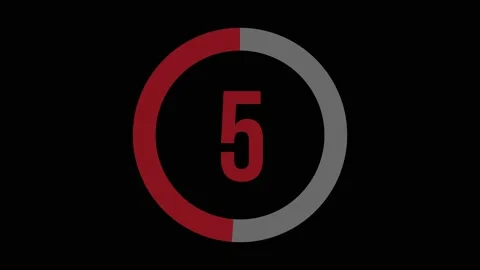 4k 10 second red Countdown timer with b... | Stock Video | Pond5