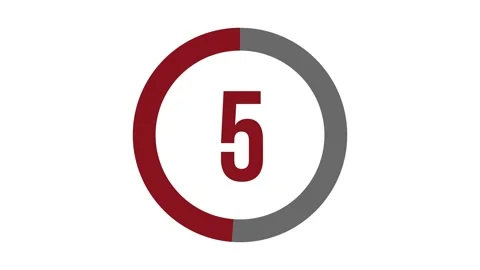 4k 10 second red Countdown timer with w... | Stock Video | Pond5