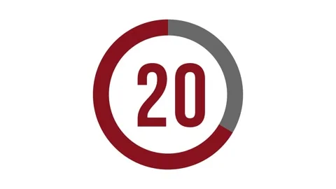 4k 30 second red Countdown timer with wh... | Stock Video | Pond5