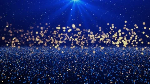 4K 3D Abstract Blue shining glitter part... | Stock Video | Pond5