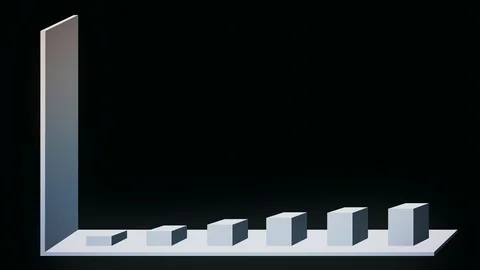 4k 3D animation of 2D vector bar graph c... | Stock Video | Pond5