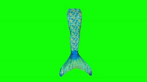 4K 3d animation mermaid tail moving on a... | Stock Video | Pond5