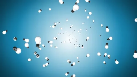 4K 3D Energy saving light bulb falling o... | Stock Video | Pond5