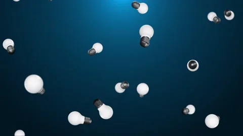4K 3D Energy saving light bulb falling o... | Stock Video | Pond5