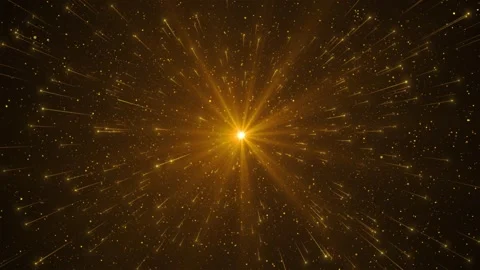 4K 3D Golden stream Dust glitter sparkle... | Stock Video | Pond5