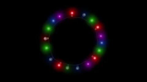 4K 3D light bulb string with flashing Li... | Stock Video | Pond5