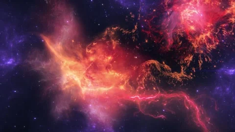 4K 3D Nebulae, clouds and stars field Sc... | Stock Video | Pond5