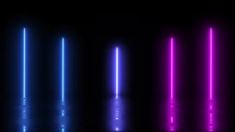 4K 3D neon flash light structures. Hi-te... | Stock Video | Pond5