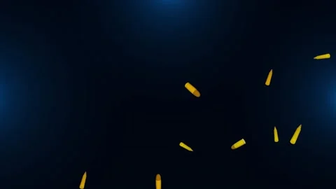4K 3DFalling bullets on a black backgrou... | Stock Video | Pond5