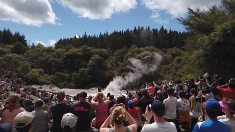 4k 60 fps shot of crowd viewing natural ... | Stock Video | Pond5