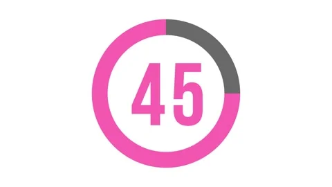 4k 60 second pink Countdown timer with w... | Stock Video | Pond5