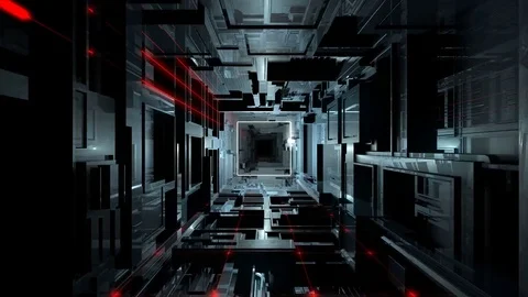 4K 60fps VJ Futuristic Hi-Tech Tunnel Vi... | Stock Video | Pond5
