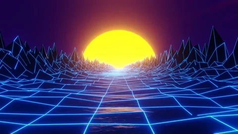 4K 80s retro background, loop animation. | Stock Video | Pond5