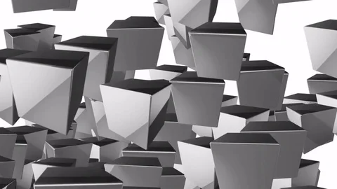 4k Abstract 3d box cube particle design ... | Stock Video | Pond5