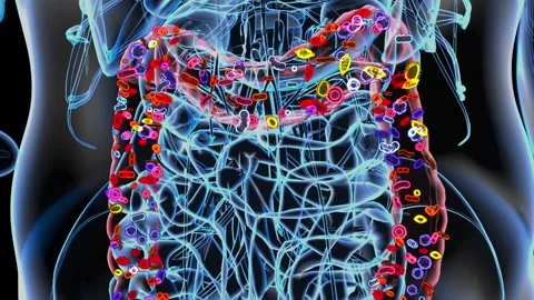 4K abstract animation of the gut microbi... | Stock Video | Pond5