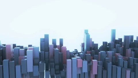 4K Abstract Bar Graph Blocks. | Stock Video | Pond5