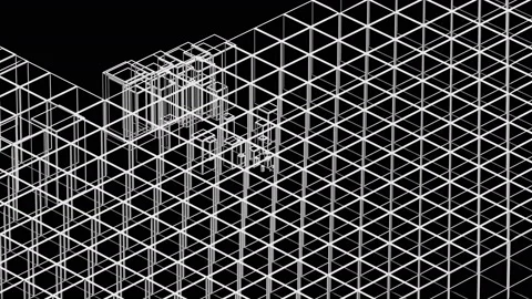 4k abstract box matrix generation proces... | Stock Video | Pond5