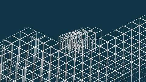 4k abstract box matrix generation proces... | Stock Video | Pond5
