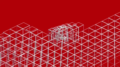 4k abstract box matrix generation proces... | Stock Video | Pond5