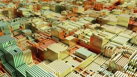 4K Abstract Cubic Technology Background. | Stock Video | Pond5