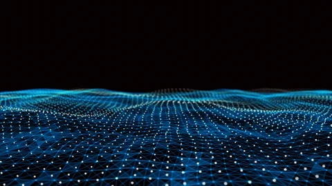 4k abstract Digital blue Wave of particl... | Stock Video | Pond5