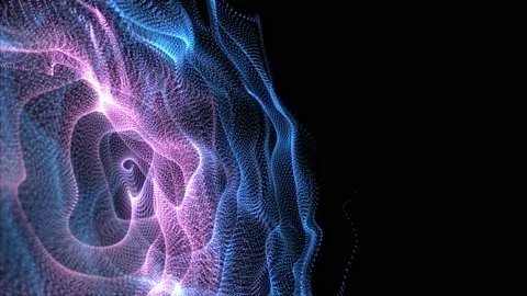 4K Abstract technology neon lines. Blue ... | Stock Video | Pond5
