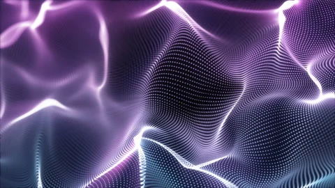 4K Abstract technology neon lines. Blue ... | Stock Video | Pond5