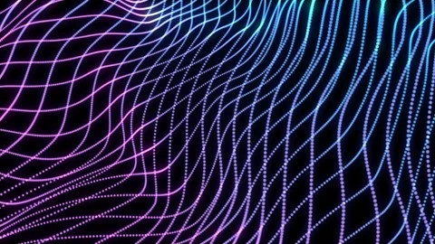4K Abstract technology neon lines. Blue ... | Stock Video | Pond5