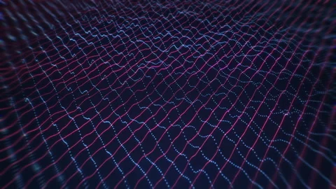 4K Abstract technology neon lines. Blue ... | Stock Video | Pond5