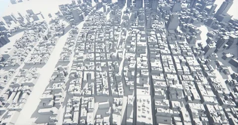 4k abstract urban,flying over 3D Virtual... | Stock Video | Pond5