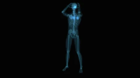 4K abstract Xray anatomy concept of a he... | Stock Video | Pond5