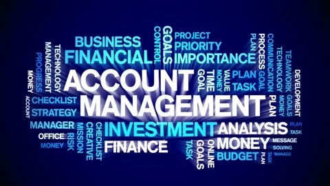 4k Account Management Animated Tag Word ... | Stock Video | Pond5