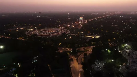 4k Aerial Drone Shot Of India Gate ,New ... | Stock Video | Pond5