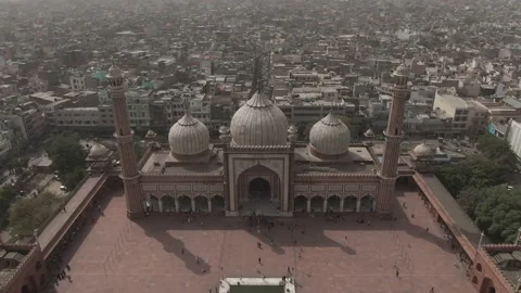 4k Aerial Drone shot of Jama Masjid Mosq... | Stock Video | Pond5