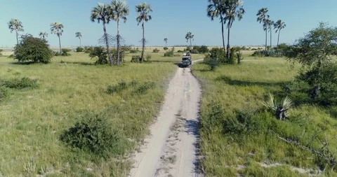 4K aerial fly over front view of a safar... | Stock Video | Pond5