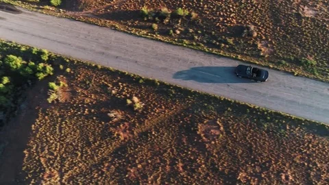 4k Aerial Flying Above White Convertible... | Stock Video | Pond5