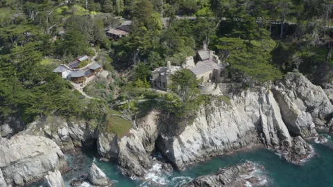 4K aerial of multi-million dollar cliff ... | Stock Video | Pond5