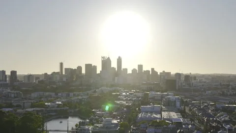 Perth City Skyline Stock Video Footage | Royalty Free Perth City ...