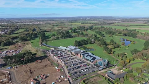 4K aerial, Rustington Golf Centre, new h... | Stock Video | Pond5
