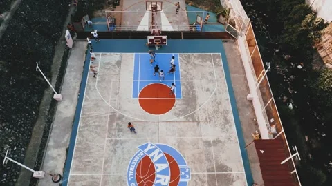 Basketball Court Aerial Stock Video Footage | Royalty Free Basketball ...