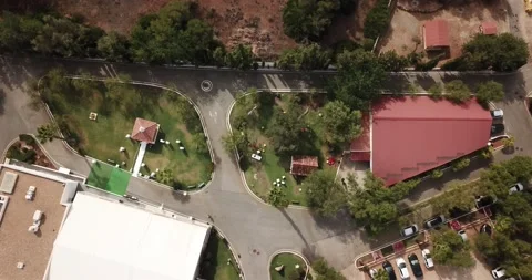 4K aerial top view of a landscape with b... | Stock Video | Pond5