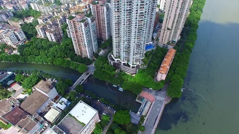 4K Aerial Video Of Guangzhou City Center... | Stock Video | Pond5
