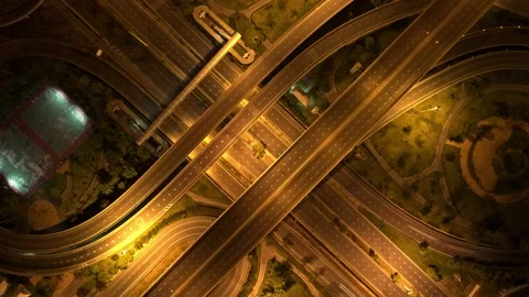 4K : Aerial view and top view of traffic... | Stock Video | Pond5