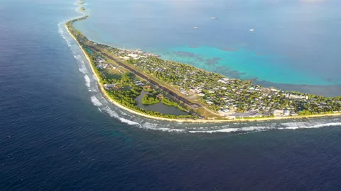 4K Aerial view of Funafuti, Tuvalu | Stock Video | Pond5