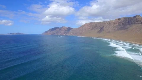 4K Aerial view of ocean waves in sunny L... | Stock Video | Pond5