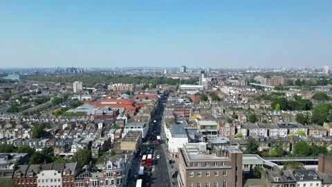 4K Aerial View Of Putney High Street an... | Stock Video | Pond5